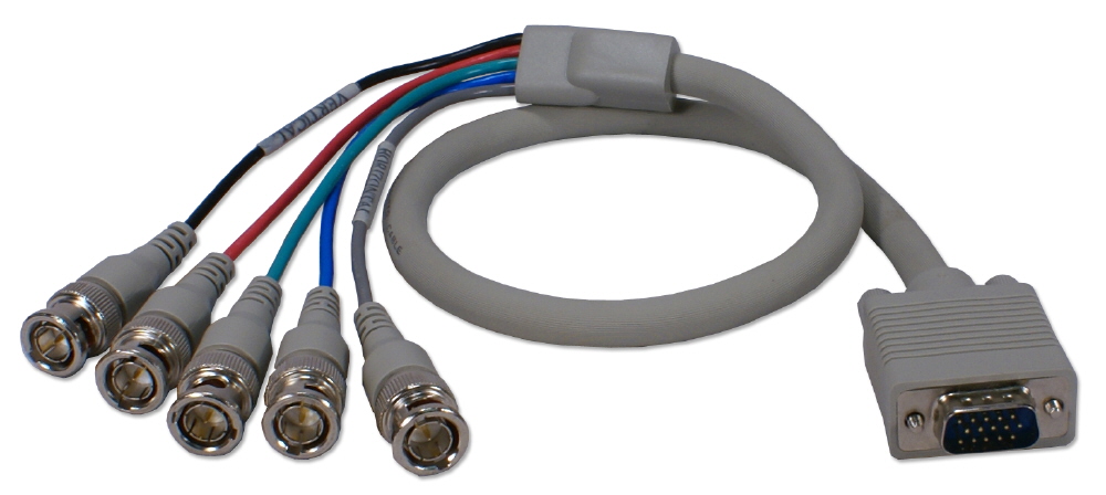 CC2260-06 - 6ft VGA/RGB HD15 Male to 5 BNC/RGBHV Male PC/HDTV Cable