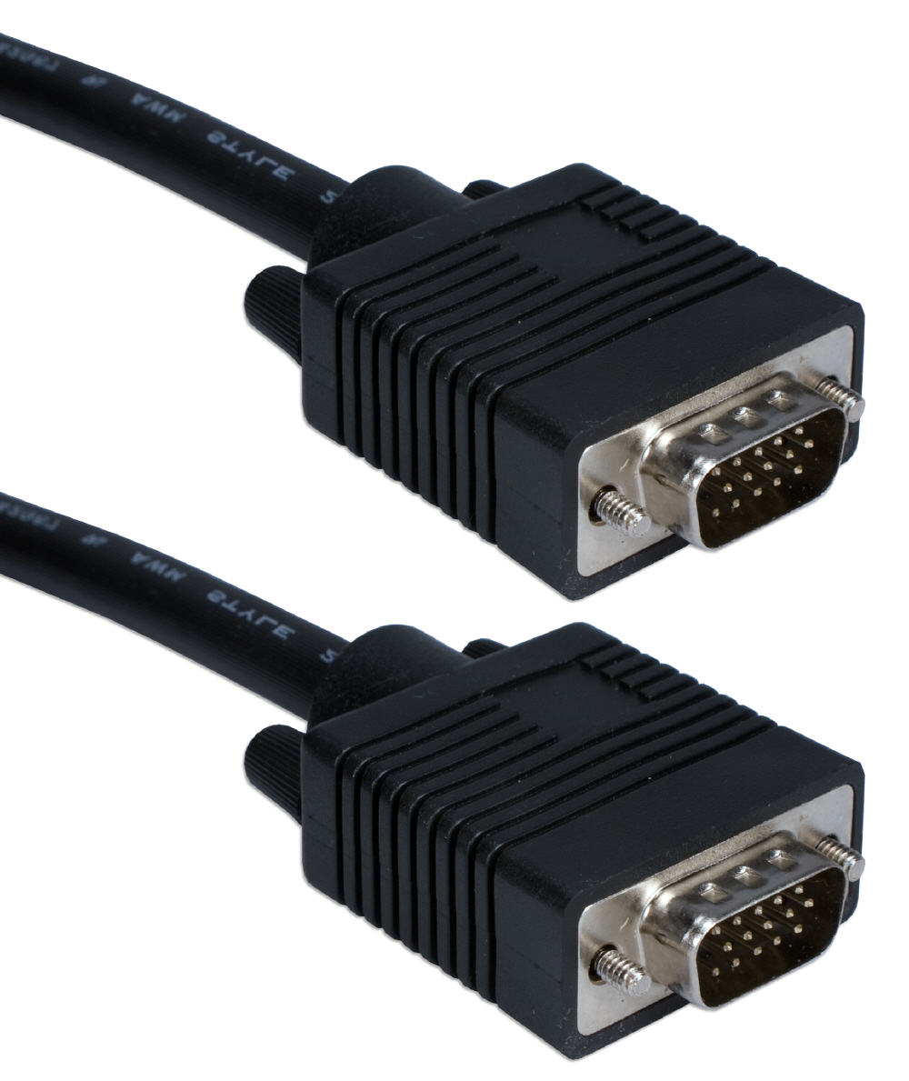 CC388B-50 - 50ft Premium VGA HD15 Male to Male Tri-Shield Black Cable