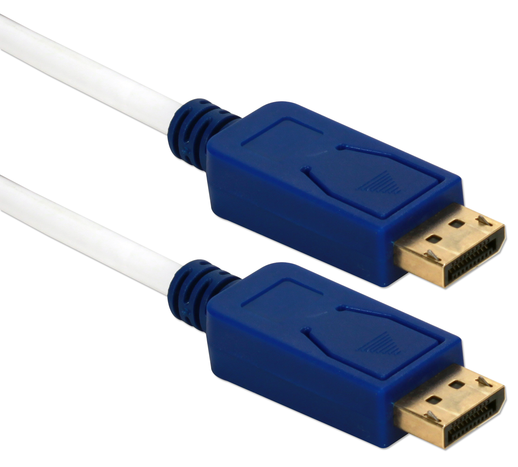 DP-10WBL - 10ft DisplayPort UltraHD 4K White Cable with Blue Connectors ...