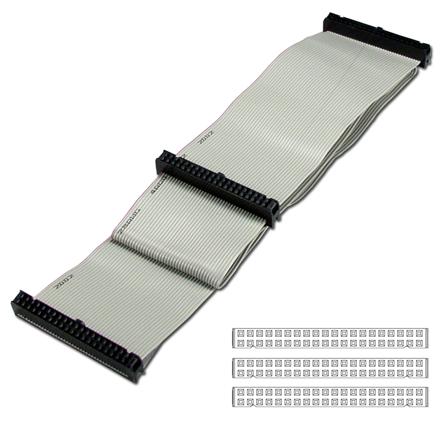IDEHD-2 - 18 Inches IDE Dual Drives Ribbon Cable
