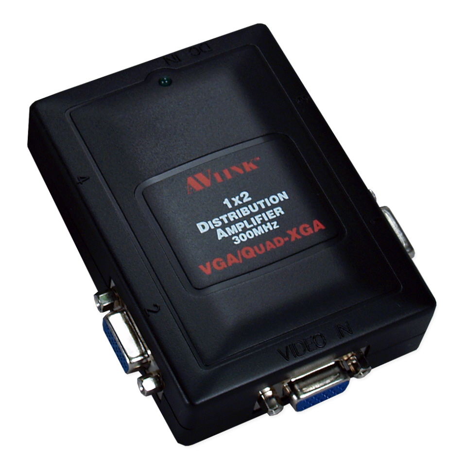 MSV12M - 1x2 300MHz 2Port VGA/QXGA Mini Video Distribution Amplifier